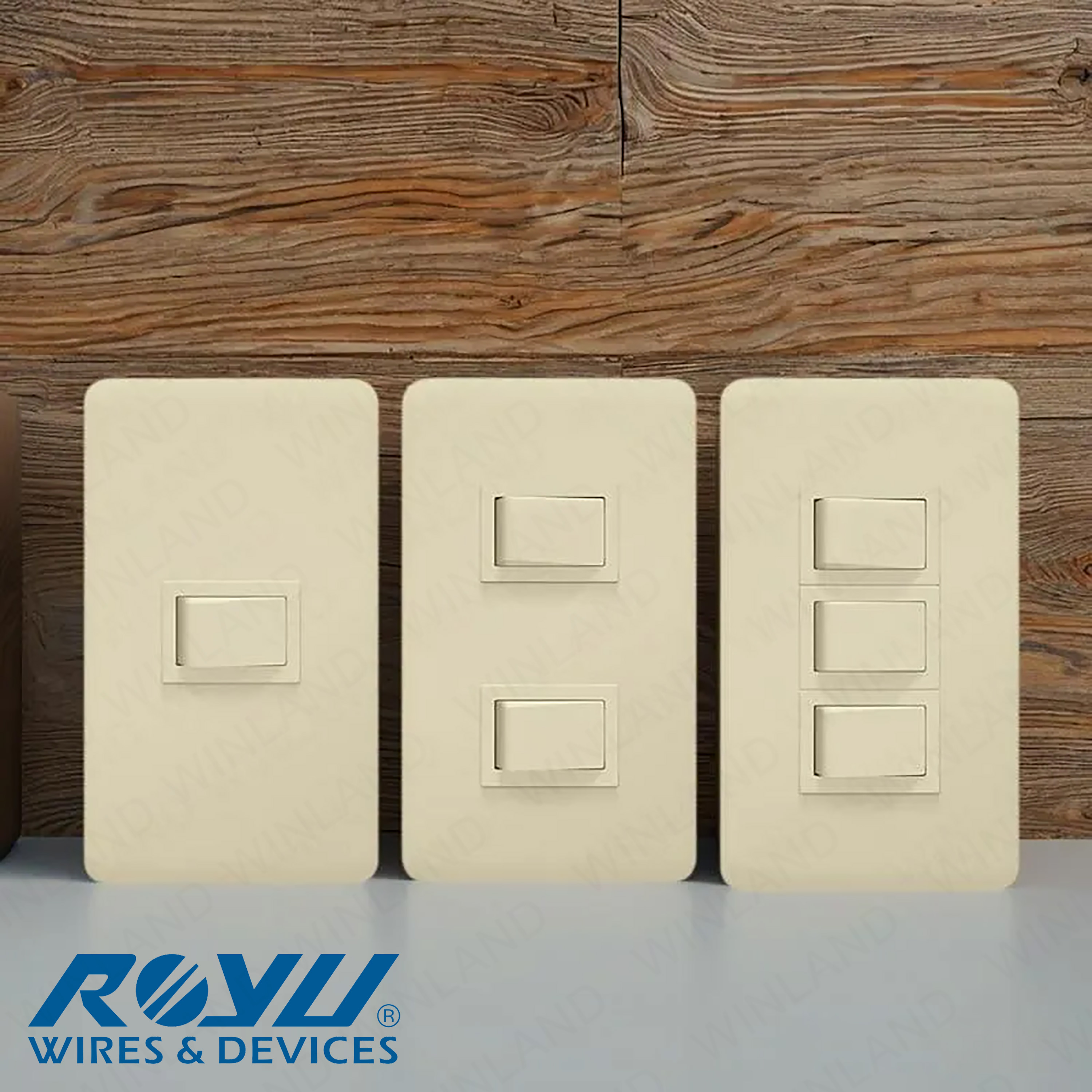 Royu by Winland Classic Series 1-Way Switch 1-Switch, 2-Switch & 3-Switch w/ High Impact ...