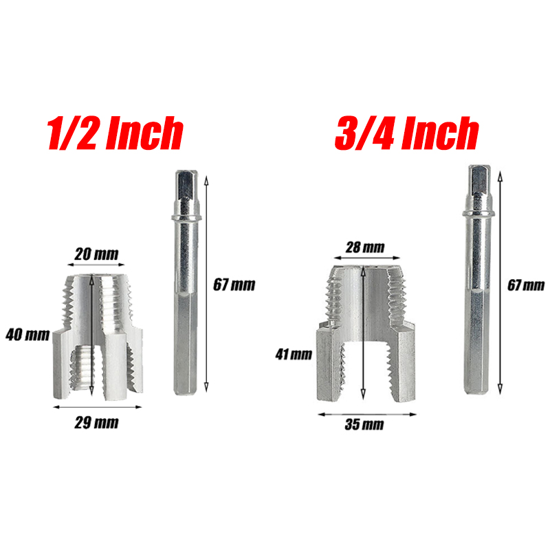 1/2-Inch 3/4-Inch Water Pipe Tapping Tool Internal And External Thread ...