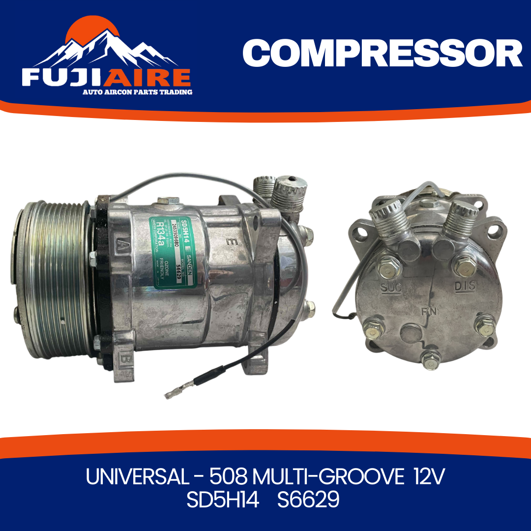 COMPRESSOR 508 MULTI GROOVE 12V SD5S14 (REPLACEMENT) | Shopee Philippines