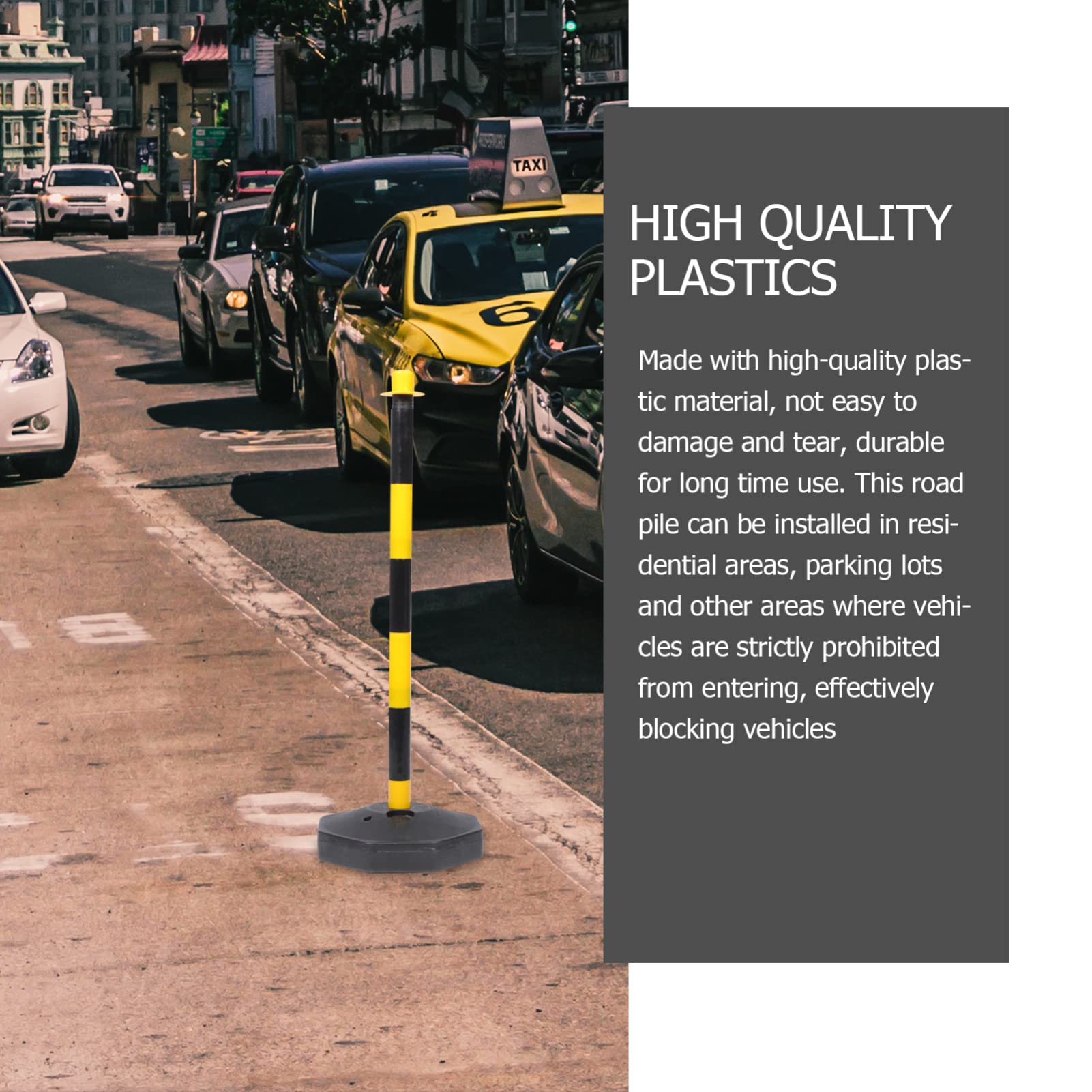 PE Stanchion Post Traffic Delineator Cones Parking Pole Barrier ...
