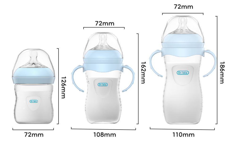 Dr.isla Baby Bottle Feeding 5oz/11oz Natural Baby Feeding Premium Packaging ISO Certified PP15 ...