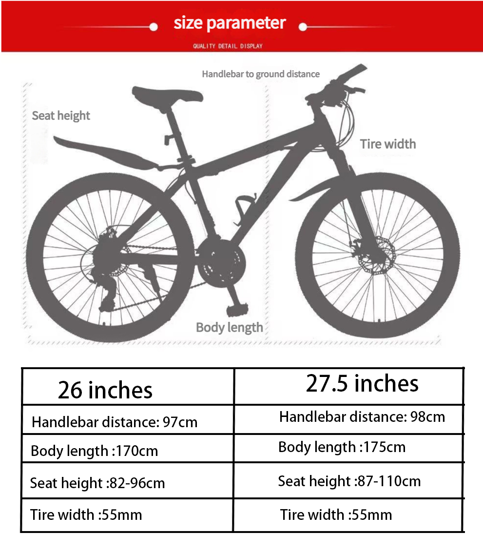 LUANDA Mountain Bike 26/27.5-inch Fixie bike Alloy Frame Adults ...