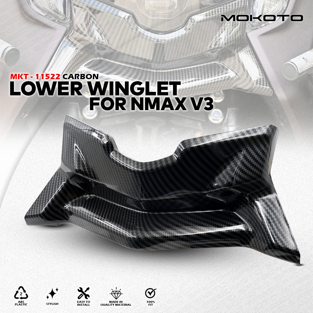 MOKOTO NMAX V3 STANDARD / TECHMAX TURBO FRONT LOWER COVER WINGLET CHIN ...