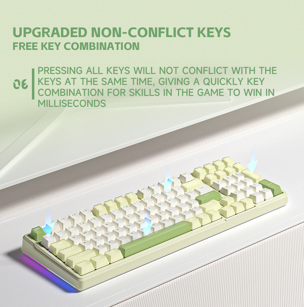 FURYCUBE K99 PRO Keyboard Gaming Wireless RGB Gasket Structure 5Pin ...