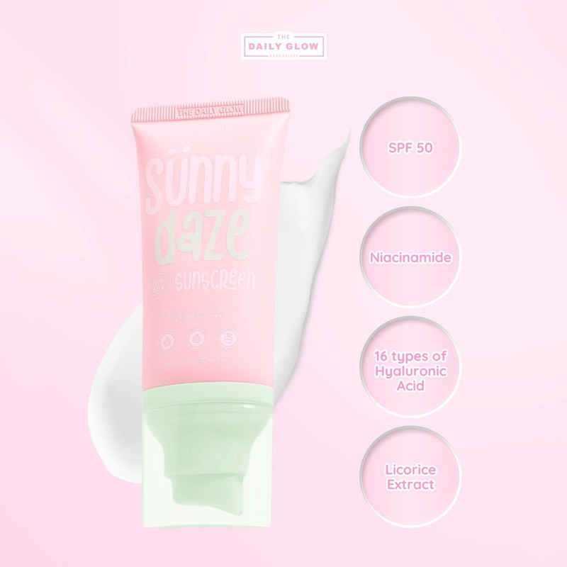 The Daily Glow Sunny Daze Sunscreen SPF 50+ Niacinamide Licorice SPF ...
