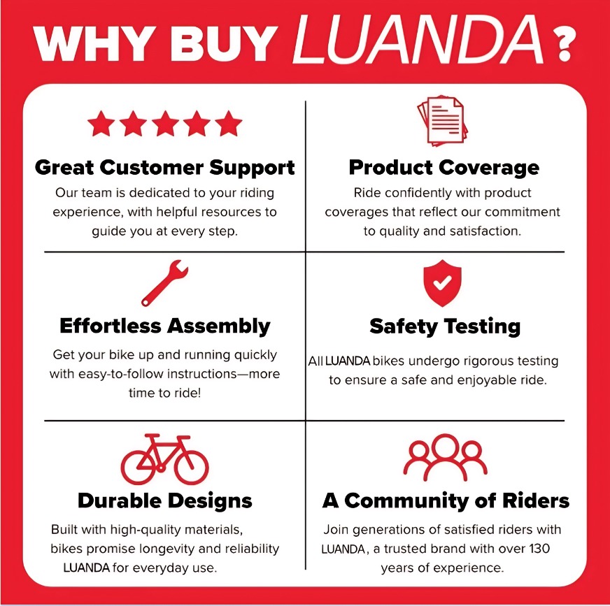 LUANDA Mountain Bike 26/27.5-inch 21/24 Speeds Alloy Frame for Adults ...