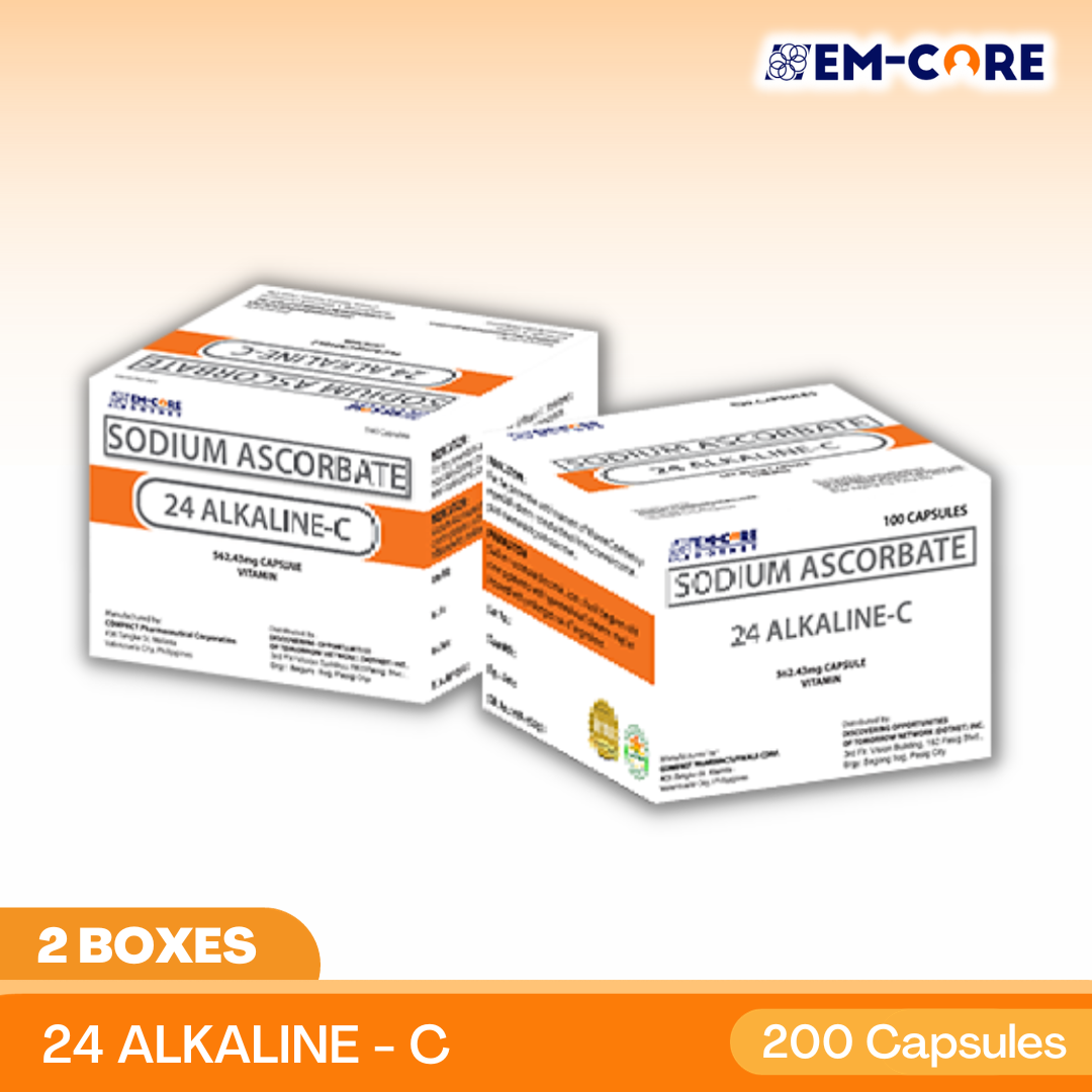 24 Alkaline-C Vitamin (Sodium Ascorbate) | 200 Capsules | 2 Boxes ...