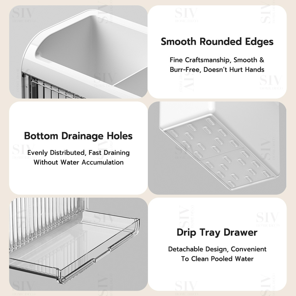 SIV Wall-Mounted Kitchen Utensils Organizer Aesthetic Spoon Chopstick ...