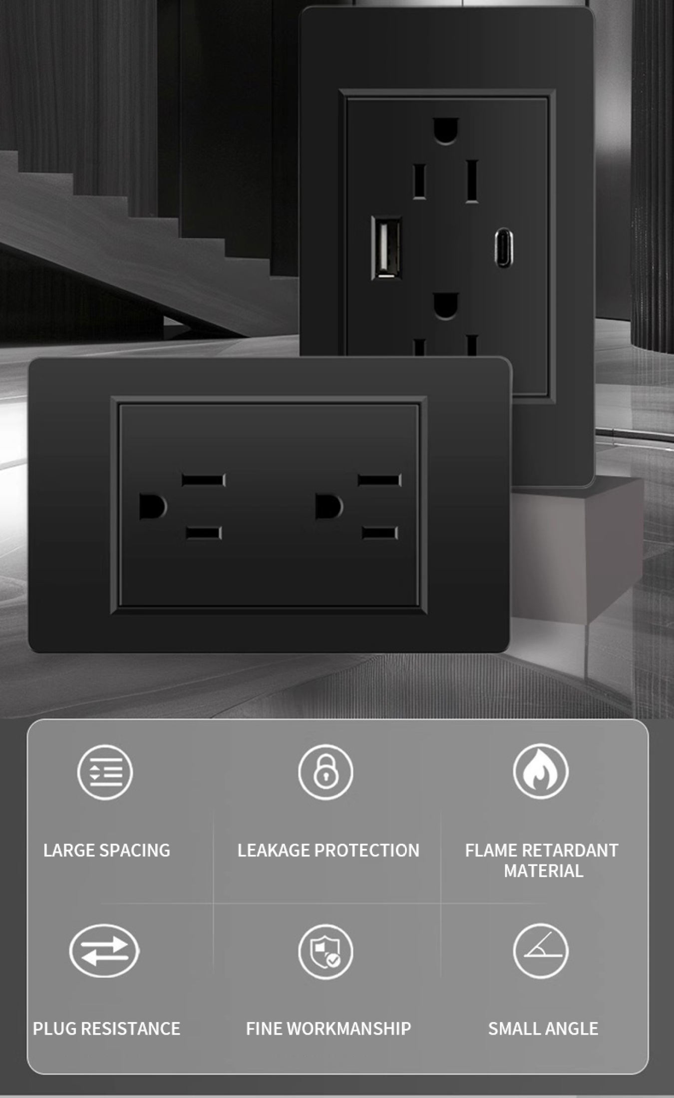 BOBO 1/2/3 Gang Socket Outlet Modern Switch for Light And Outlet Wall ...
