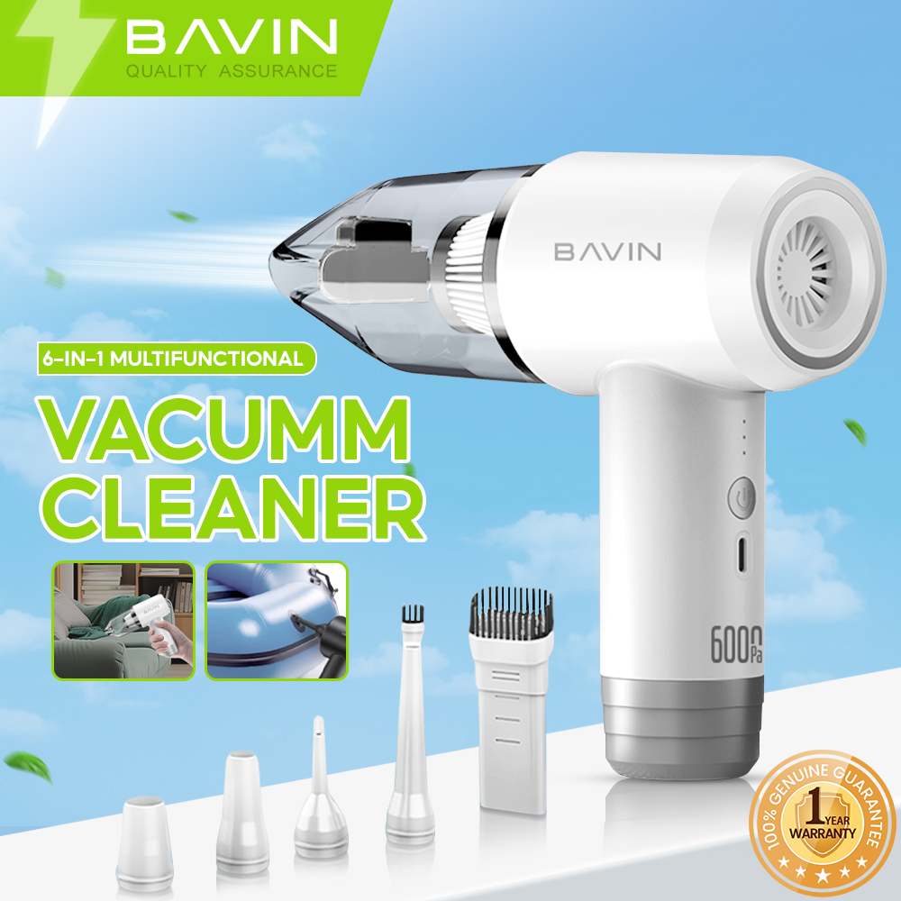 BAVIN VC01 2000mAh 6 in 1 Handheld Wireless Vacuum 6000Pa Suction Wet & Dry Use for Home & Car ...