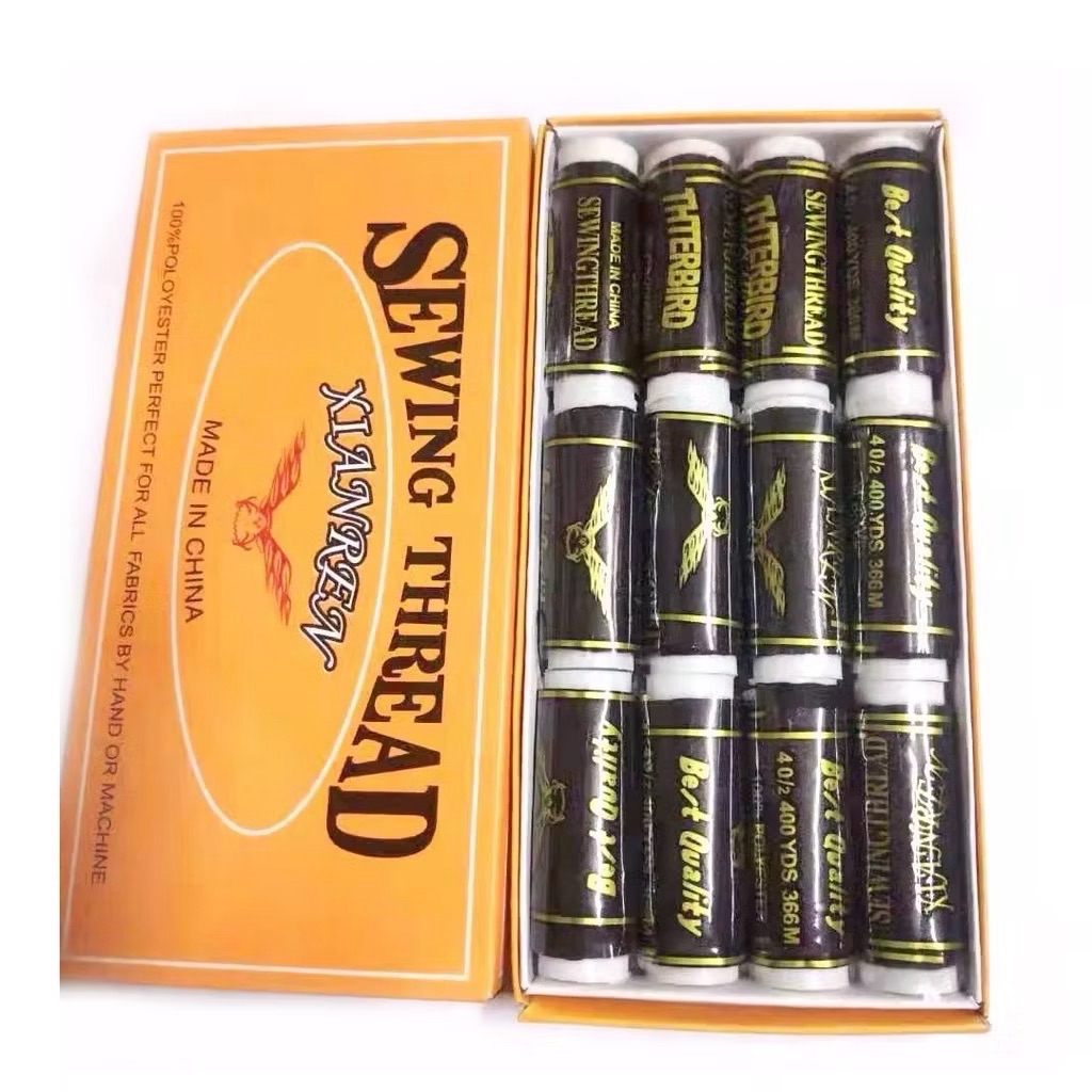 12pcs Dozen Assorted Colors Polyester Sewing thread sinulid for sewing ...