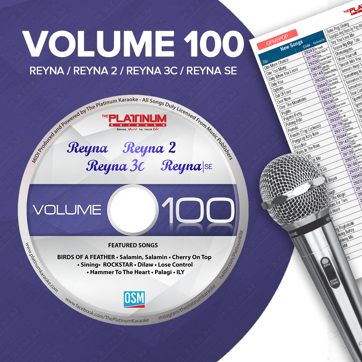 Platinum Karaoke Volume 100 CD For Reyna/2/3C/SE | Shopee Philippines