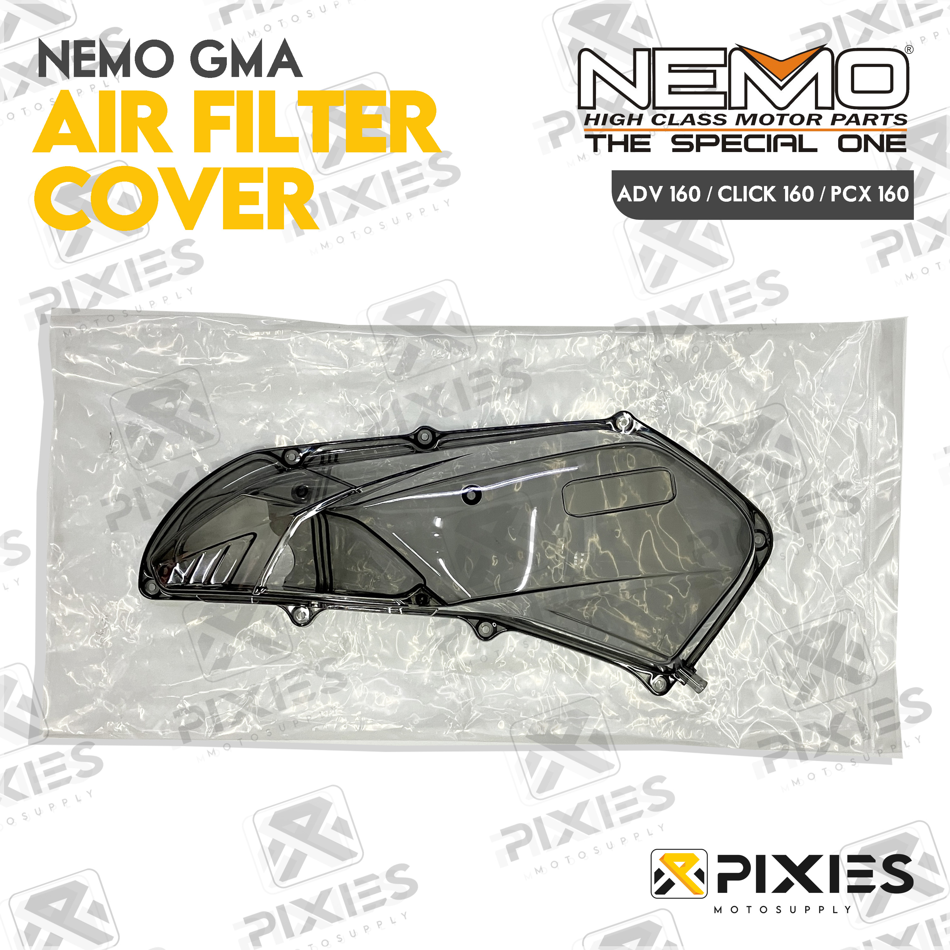 Nemo GMA Air Filter Cover Smoked Clear for Honda ADV 160 PCX 160 CLICK ...