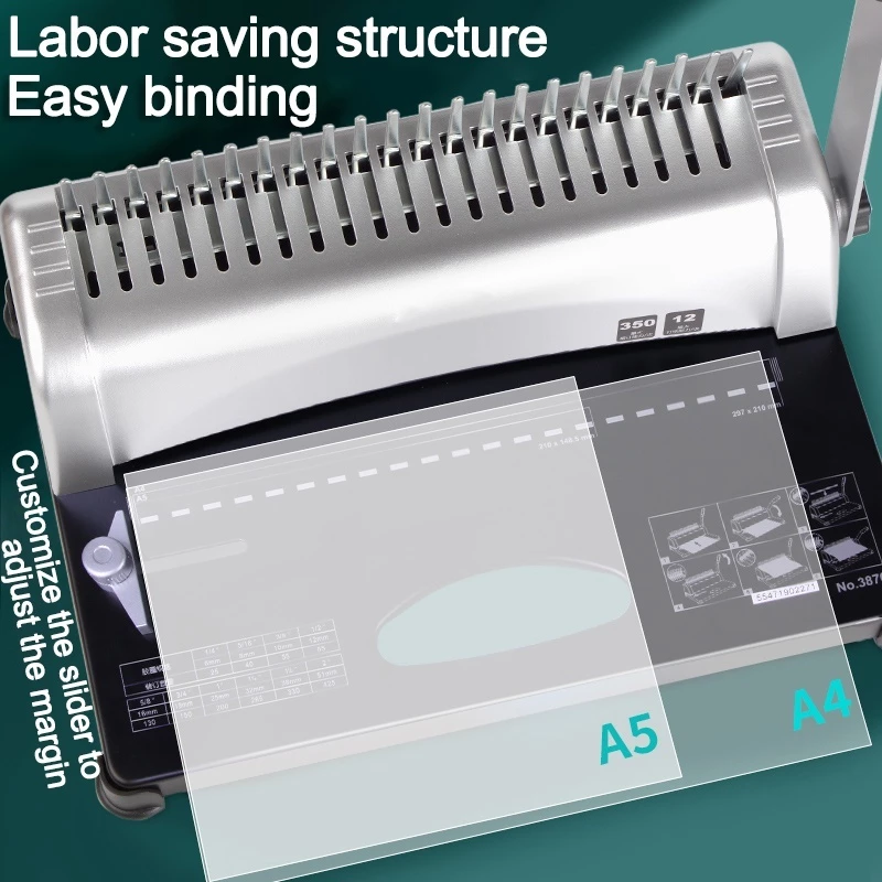 Binding Machine Ring / Comb Binding Machine A3/A4 Size Office 21 Holes Comb Binding Machine ...