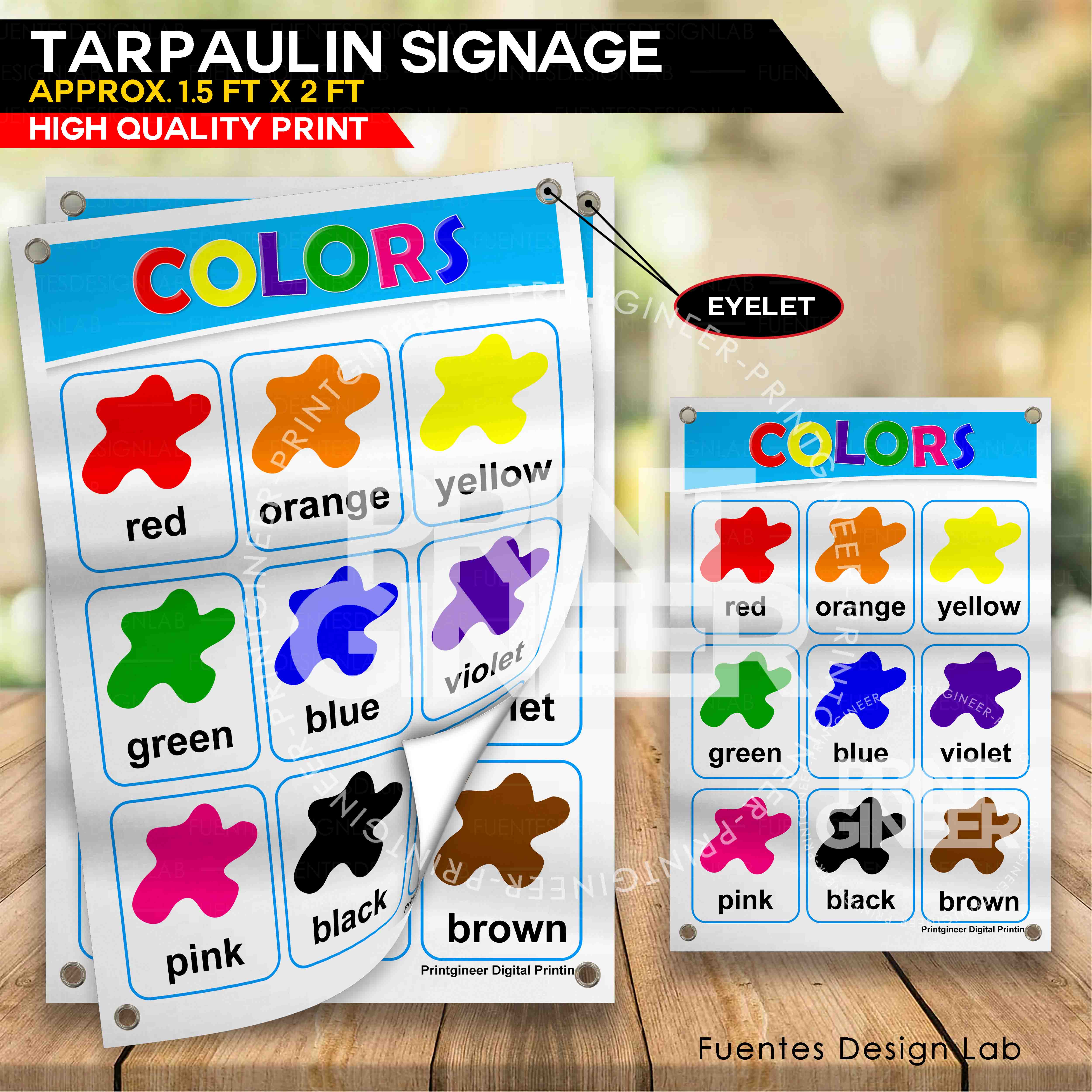 COLORS Tarpaulin Chart | Educational Wall Charts | Kids Chart ...