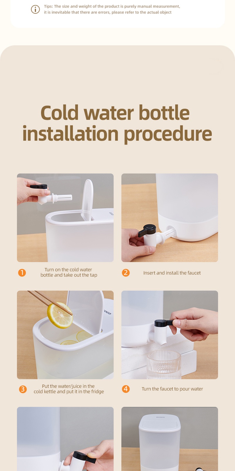 Ecoco Water Jug with Faucet Juice Dispenser 4L &Refrigerator Cold ...