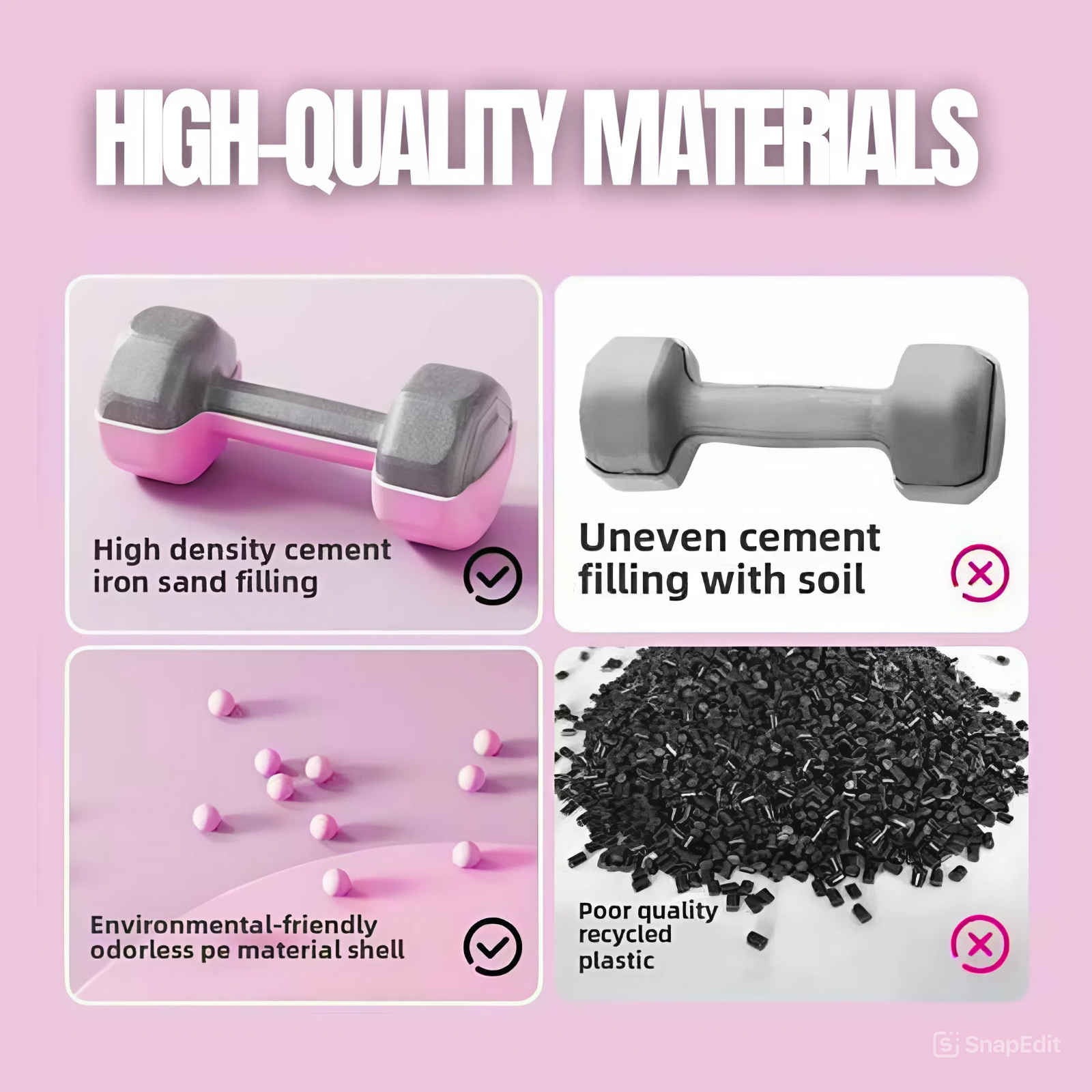 【SLS】Dumbbell set for women 1kg-4kg weights dumbbell workout home ...