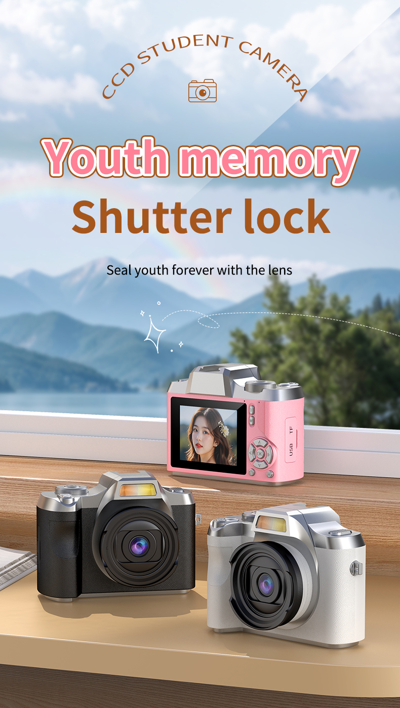 Digital Camera 4K HD 50MP Selfie Portable Mini Photography Cameras With ...