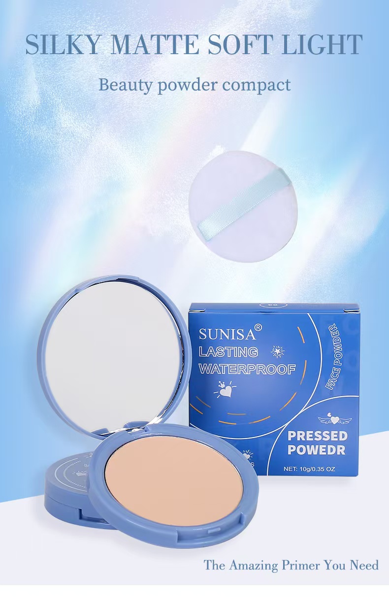 SUNISA Lasting Waterproof Face Powder 10g Oil Control Matte Flawless ...