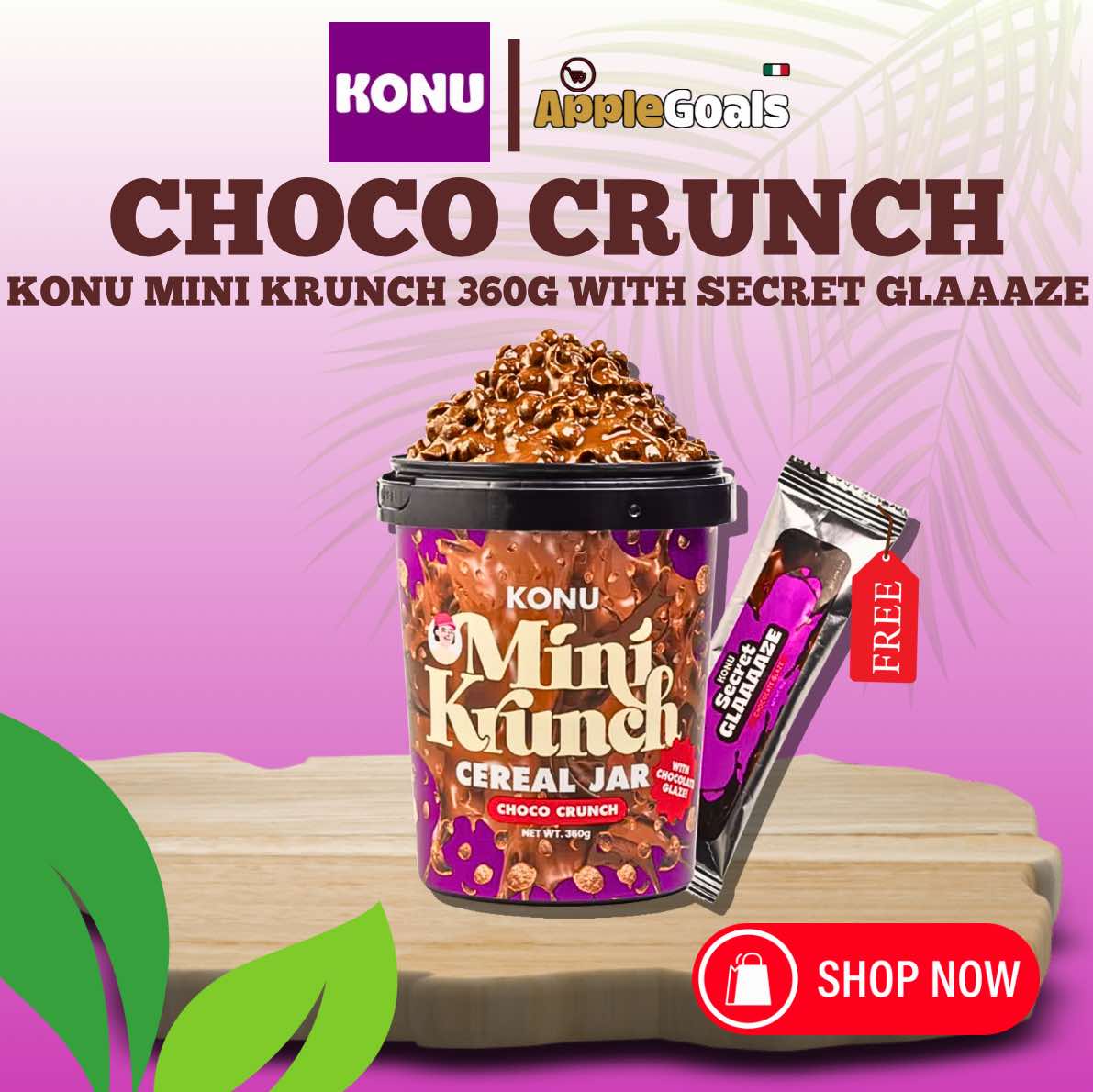 KONU MINI KRUNCH 360GRAMS WITH SECRET GLAZE EXTRA SAUCE Matcha Cookies ...