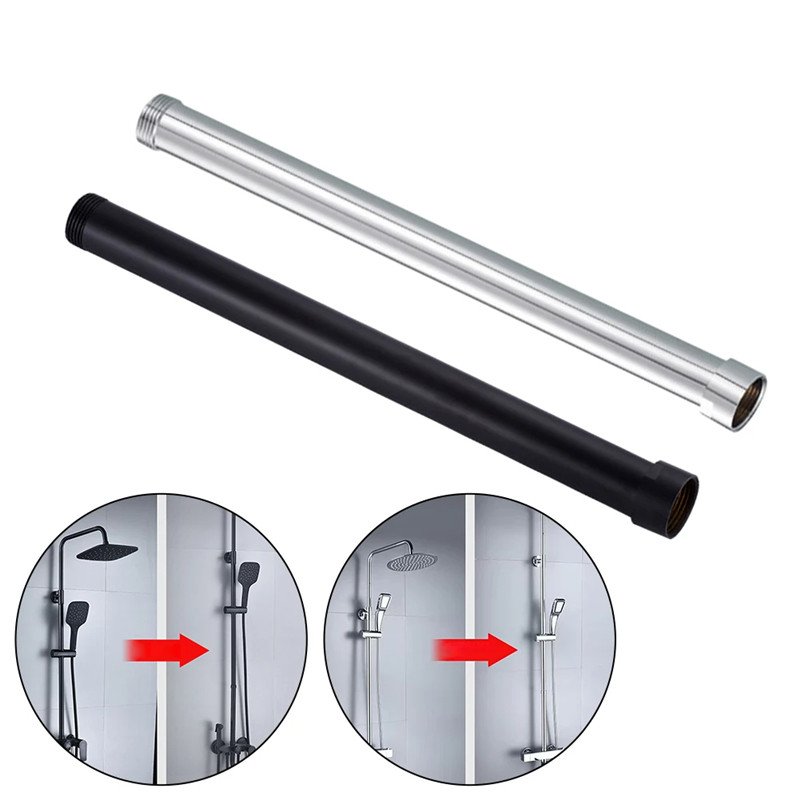 (COD)30cm 3/4 Inch Stainless Steel Shower Extension Rod Shower Tube ...