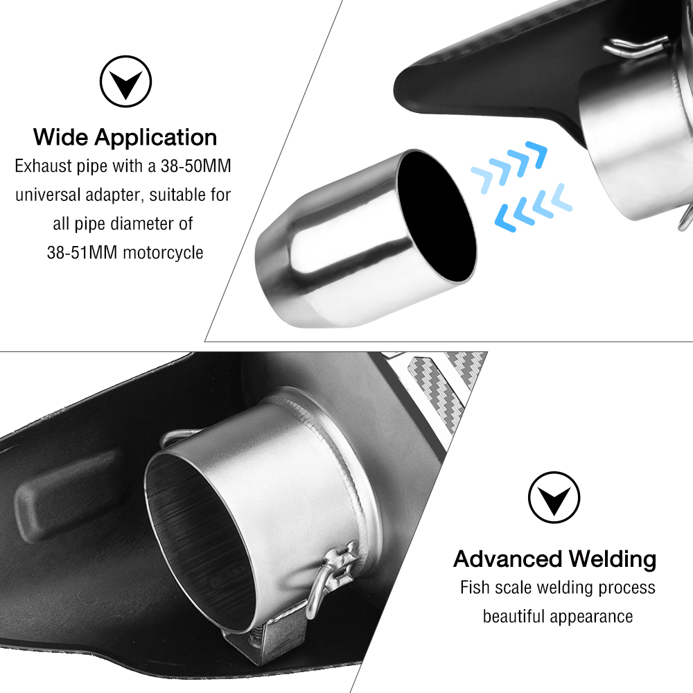 Akrapovic M1 Motorcycle Exhaust Pipe Stainless Steel With DB killer ...