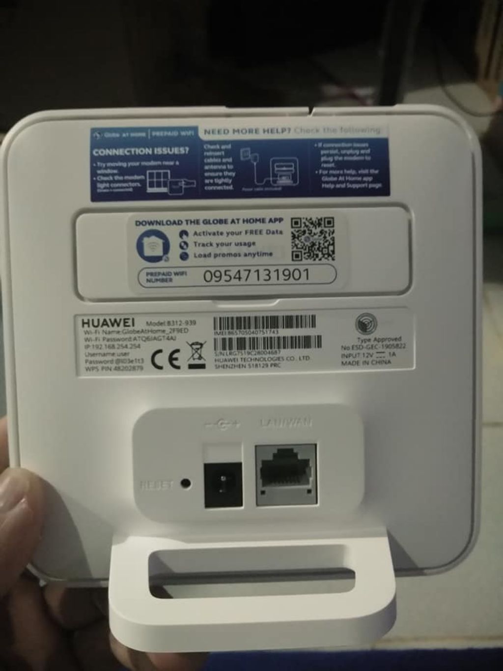 GLOBE PREPAID WiFi B312-939 for GOMO/ TM/ GLOBE( USED/SECONDHAND MODEM ...
