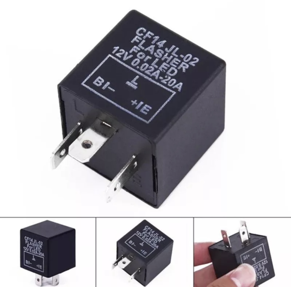 12V Car LED Flasher Relay 3-pin CF13 JL-02 Fix Turn Signal Blinker ...