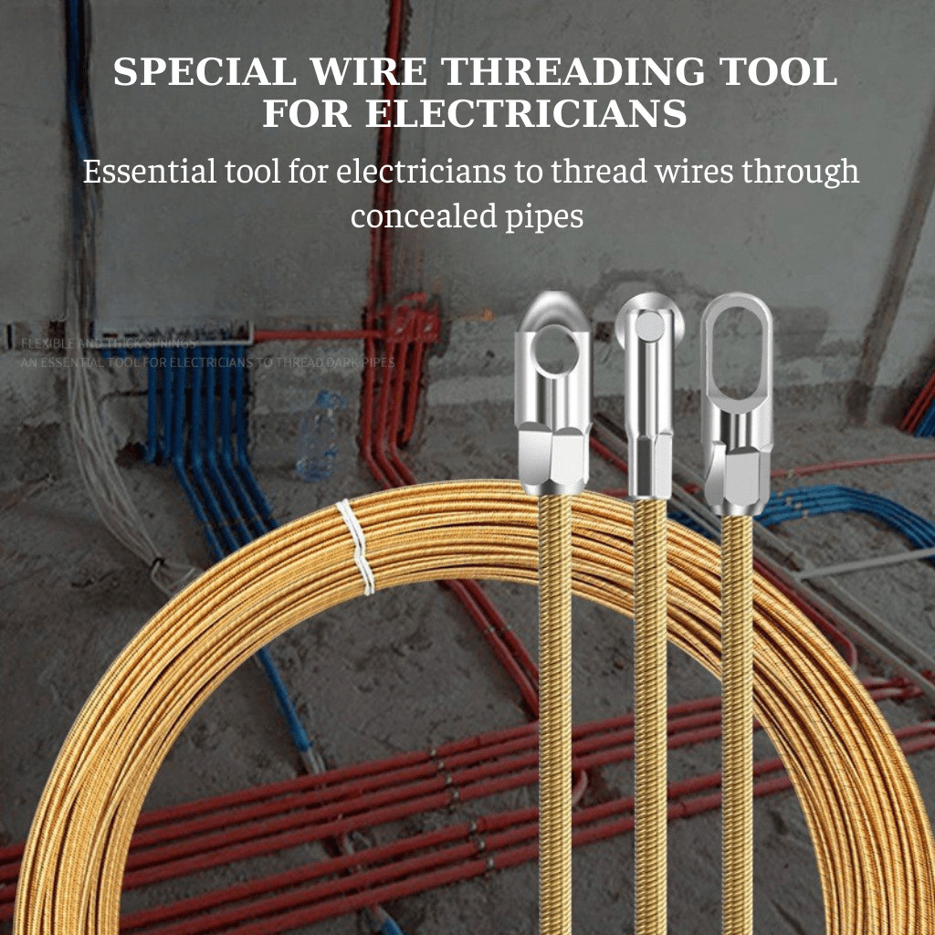Quick Wire Threading Tool – 4mm Steel Cable for Pulling Electric Wires ...