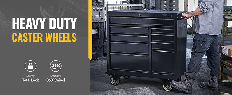 4pcs Gold Diamond Caster Wheels Heavy-Duty Caster Set (Black Fixed & W ...