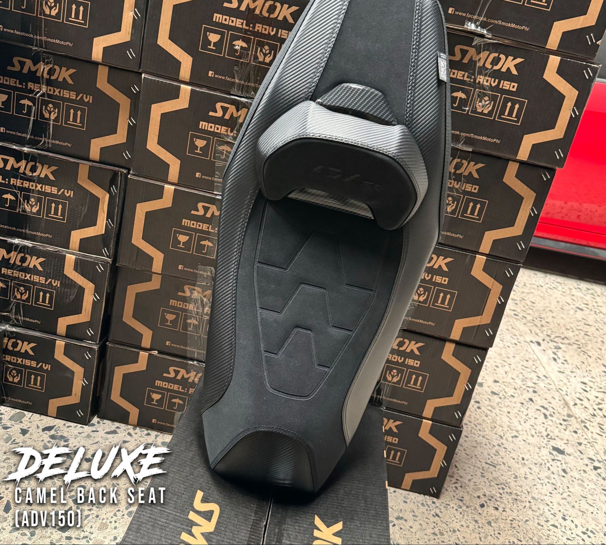 MIOLS1 BRAND NEW SMOK ALCANTARA DELUXE Camel Back Seat ADV 150/AEROX V2/AEROX V1/NMAX V1/ NMAX ...