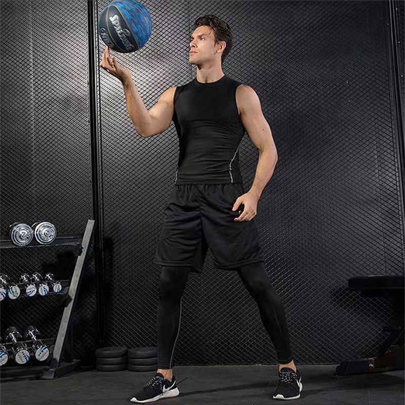 Men's Compression Shirt for Basketball Sports Vest Fitness Quick Dry ...