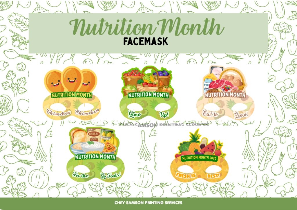 Nutrition Month Mask | Laminated or Glossy Phototop Nutrition Month ...