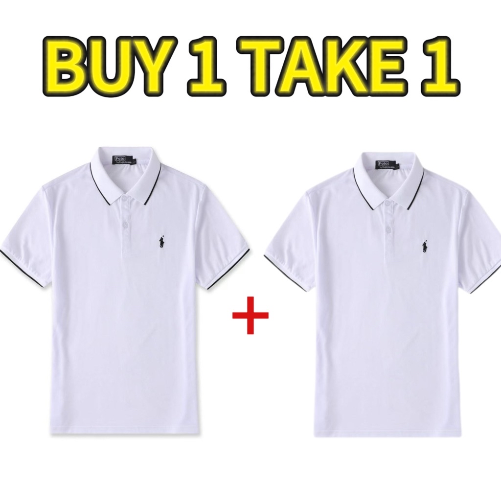 MG-BUY 1 TAKE 1 high quality casual polo shirts for men 9010# | Shopee ...