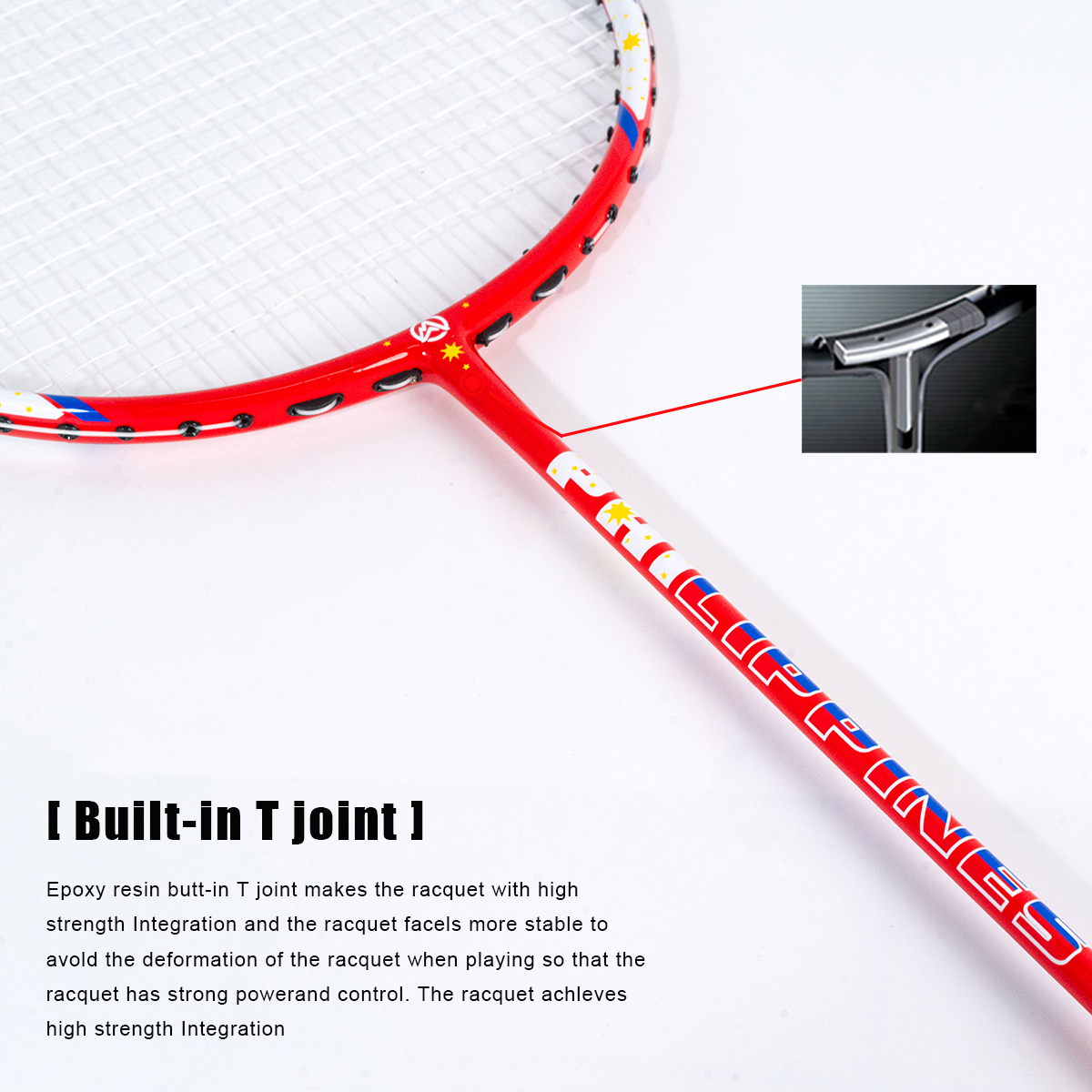 ALPSPORT PH Ultra-Light 5U G4 Badminton Racket Red Original 100% Carbon ...