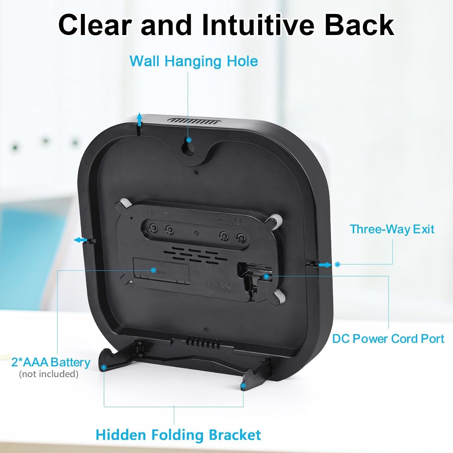 6650 Square Digital Alarm Clock with Timer And Countdown Remote Control ...