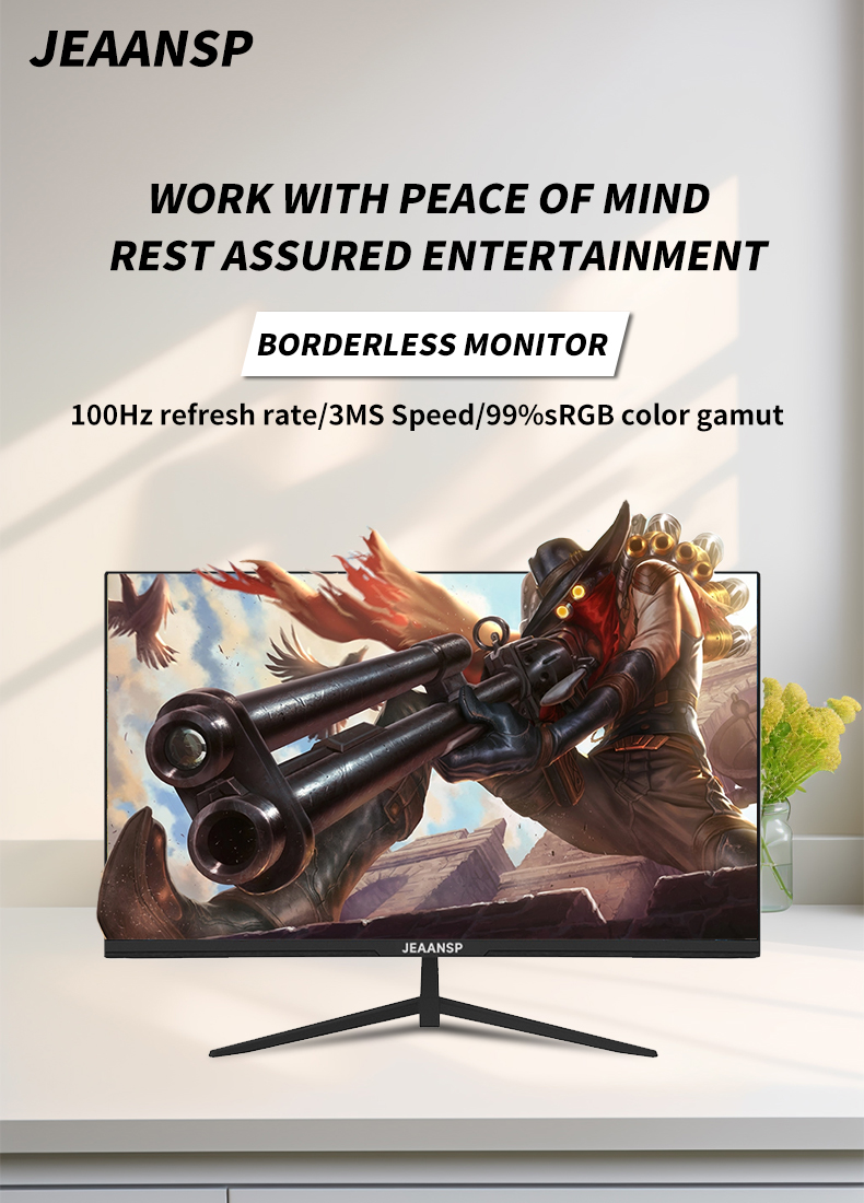 JEAANSP Computer Monitor 22 24 25 27 inch 100HZ Gaming PC Monitor IPS ...