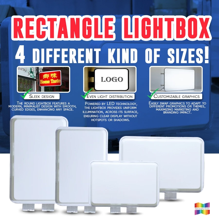 KGS Portable Lightbox Rectangular/ Store Display| Without Logo | Shopee ...