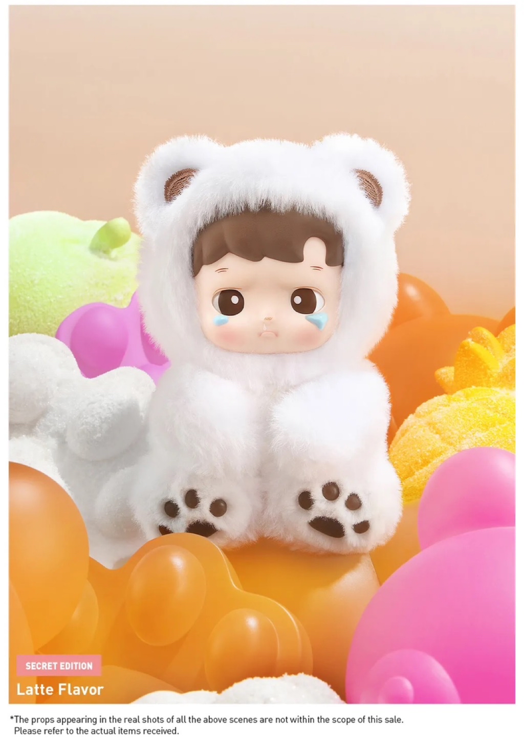 HACI PUPU Gummy Bear Series Vinyl Plush Pendant Peach Cherry Blueberry ...