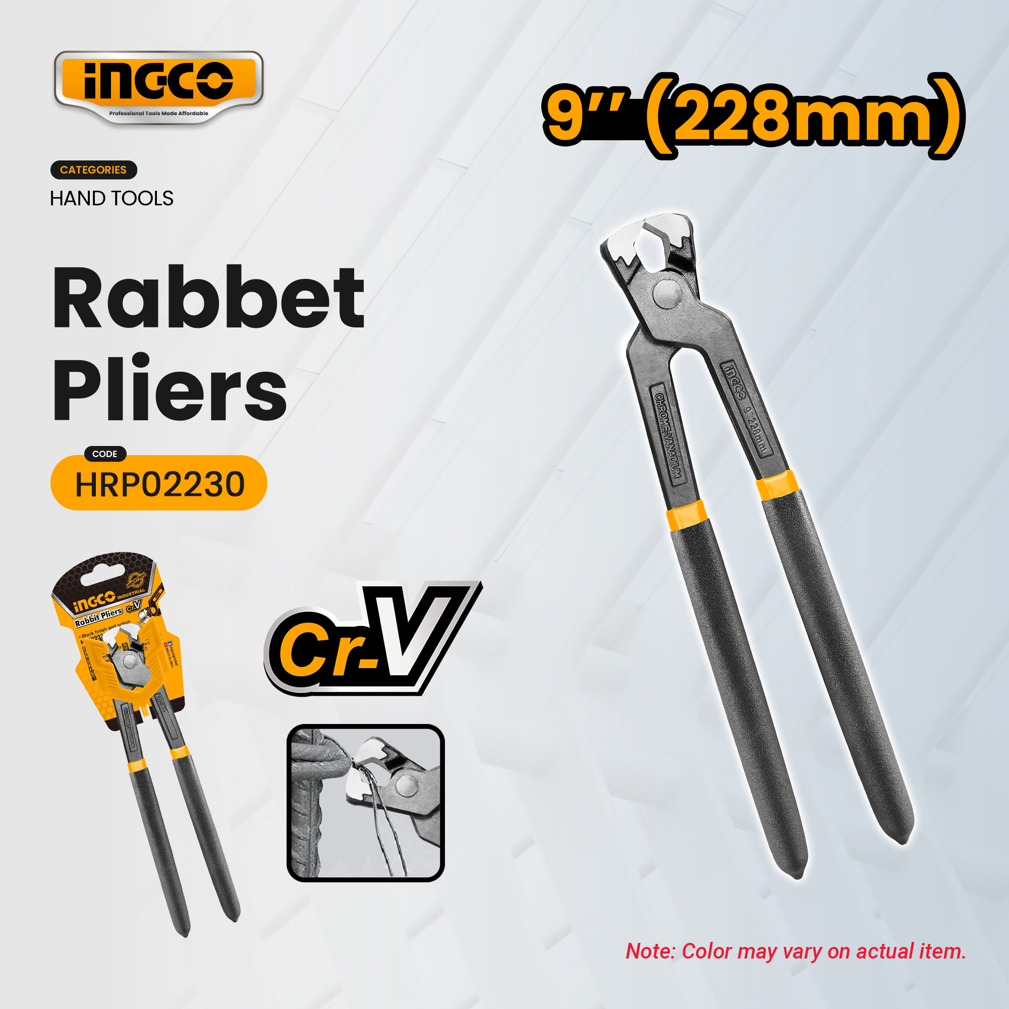 Ingco Rabbit Pliers Tile Nipper, Cr-V End Cutting Pliers, TPR Grip ...