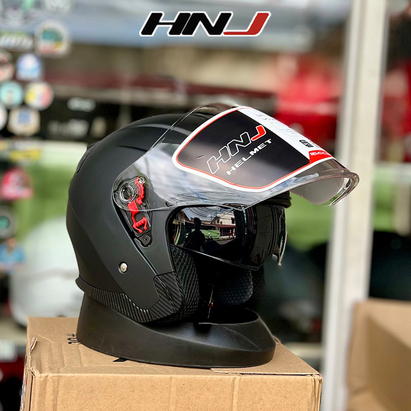 HNJ A4-006 Dual visor Half Face Helmet For Motorcycle Women And Men ...
