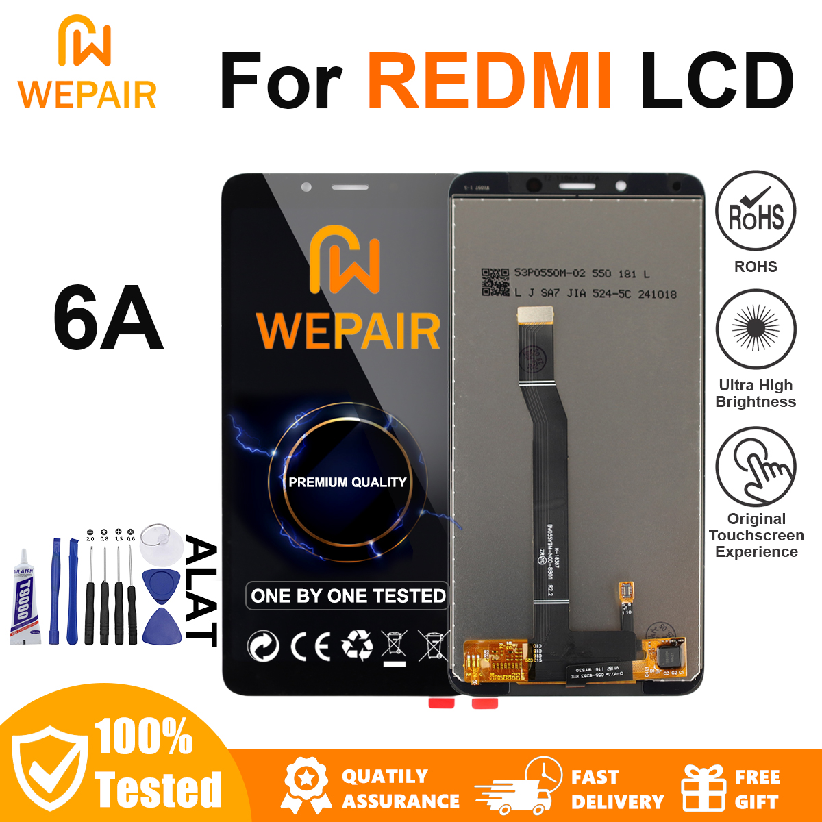 WEPAIR Lcd Display For REDMI 6A LCD Touch Screen Digitizer Assembly ...