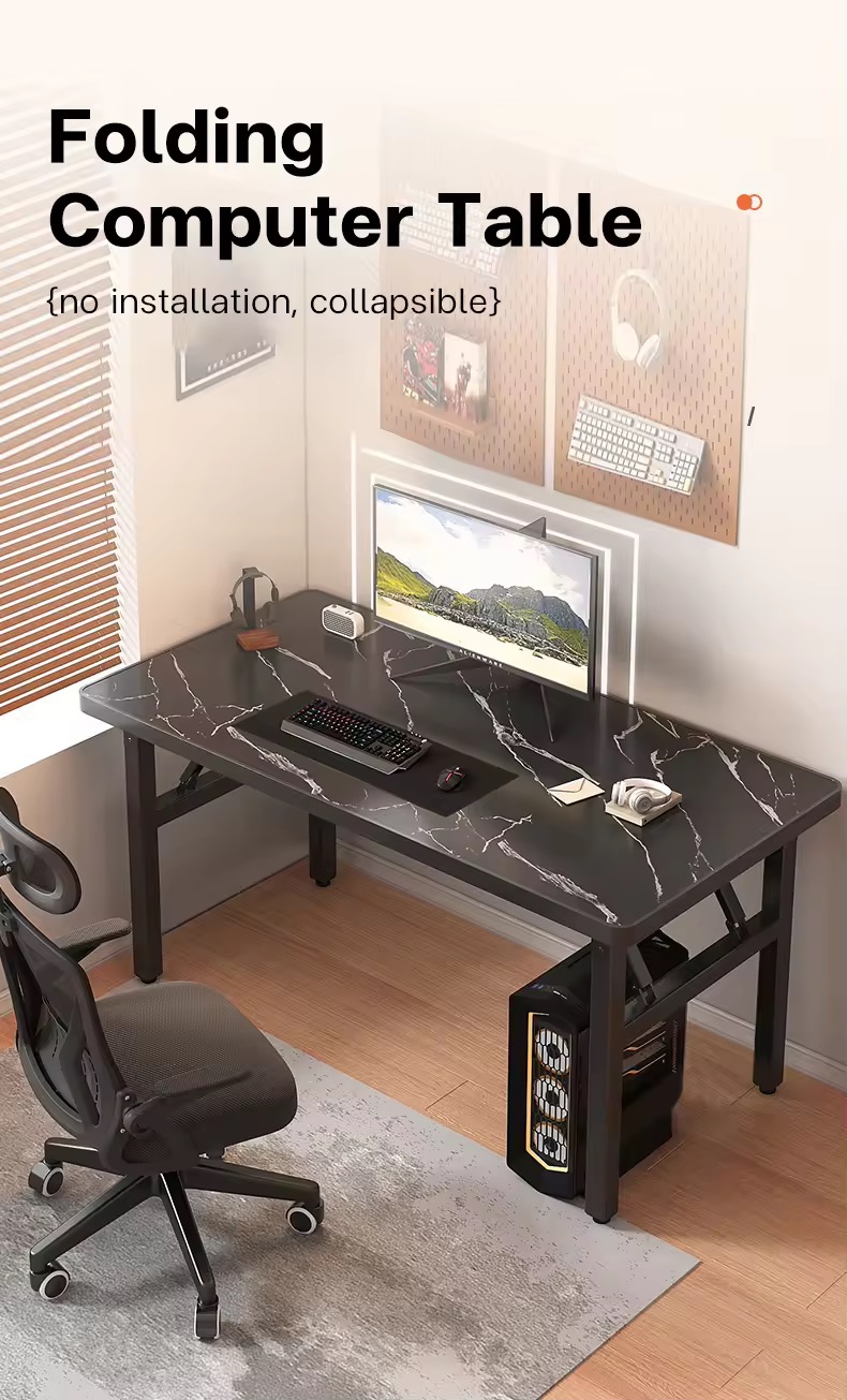 120/160CM Foldable Table Desk Table Dining Folding Table Office Desk ...