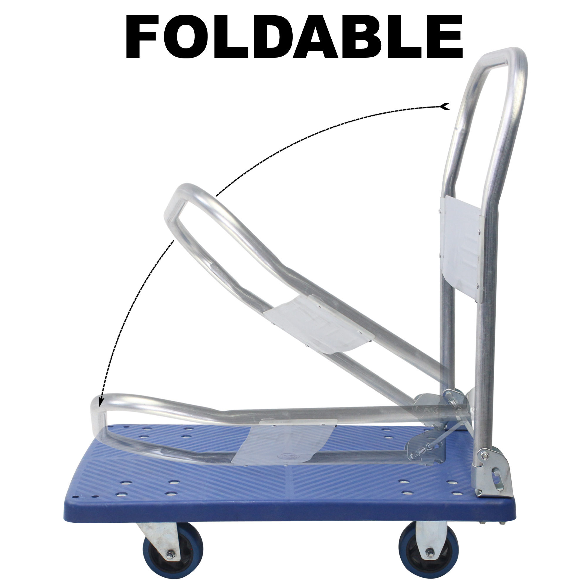 Heavy-Duty Hand Truck Trolley Push Cart – 200–400kg Load Capacity ...