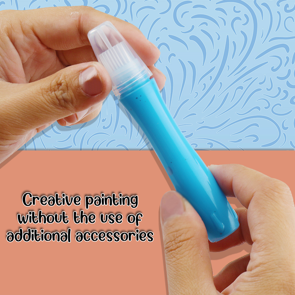 FCI Tempera Paint Tube with Brush Washable & Non Toxic with brush for ...