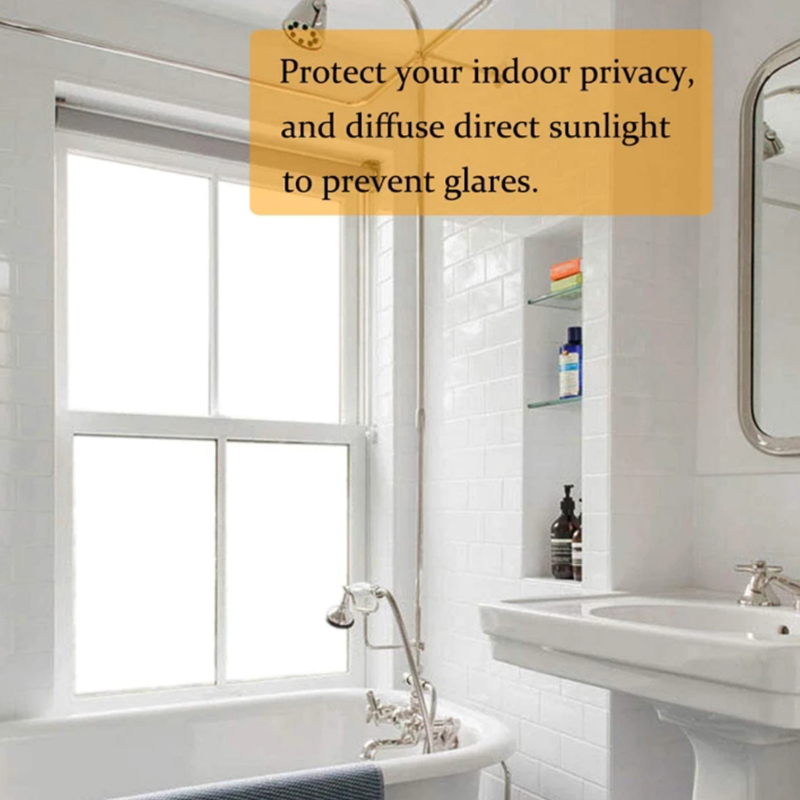 KM 3M Frosted Window Privacy Film Pure Frosted Adhesive Glass Stickers ...