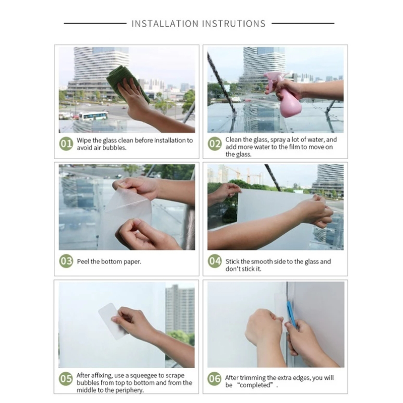 KM 3M Frosted Window Privacy Film Pure Frosted Adhesive Glass Stickers ...