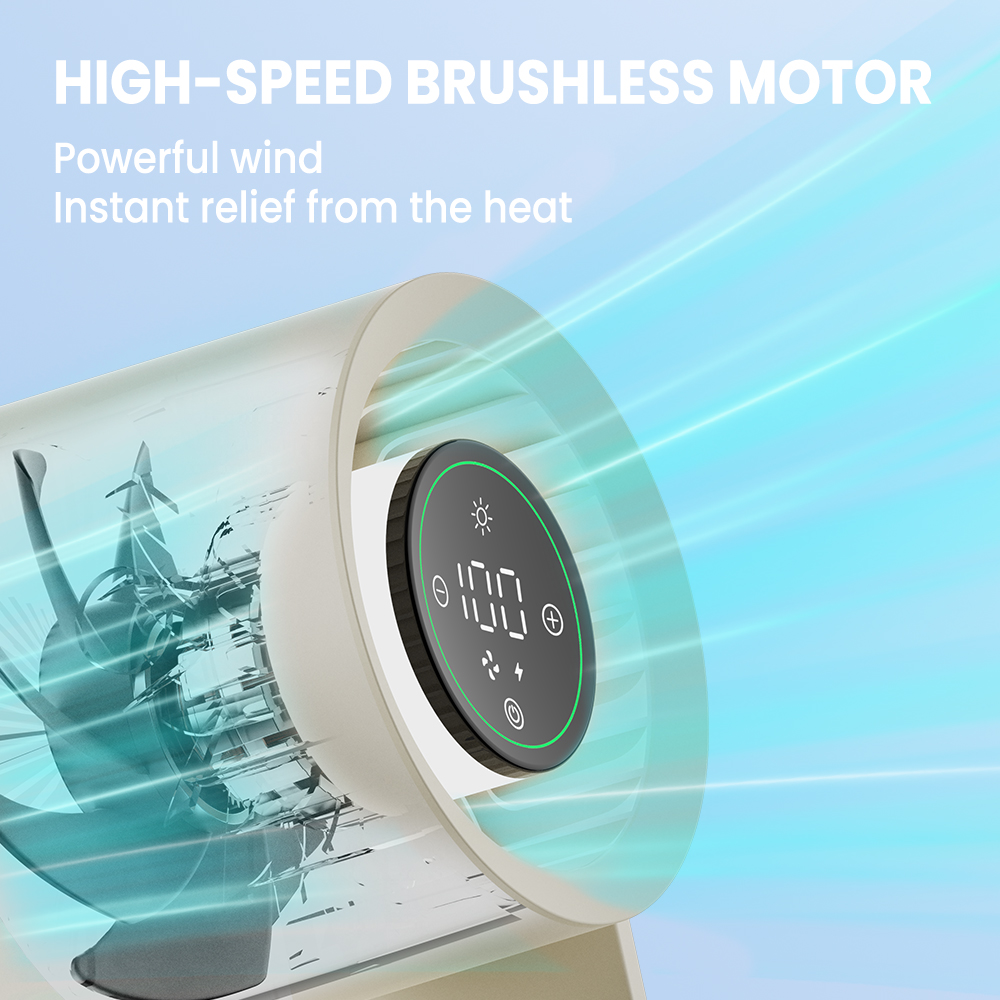 Orashare DF03L Max 20000mAh Rechargeable Desk Fan with LED Light 100 ...