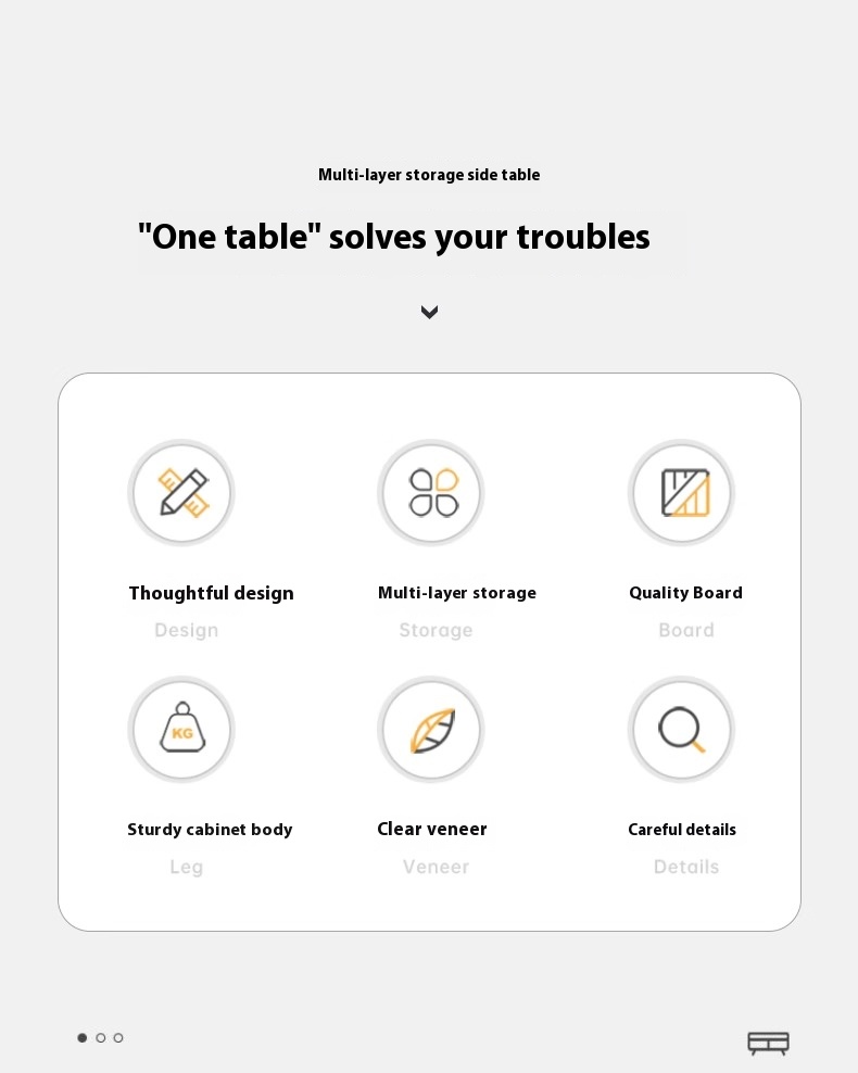 Nordic Bedside Table Small Square Desk Coffee Table Simple Sofa Side ...