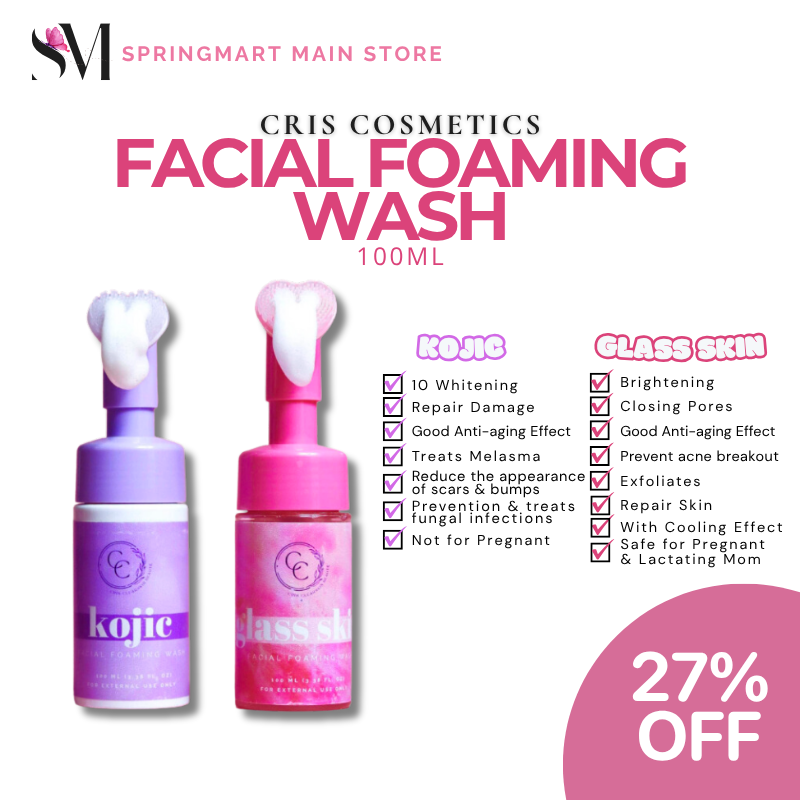 Premium Kojic and Glass Skin Facial Pump and Refill Pouch by Cris Cosmetics [WITH FREE GIFTS ...